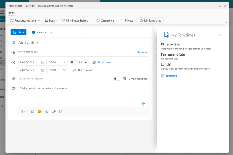 9 Outlook Calendar tips and tricks for beginners | DeskTime Blog